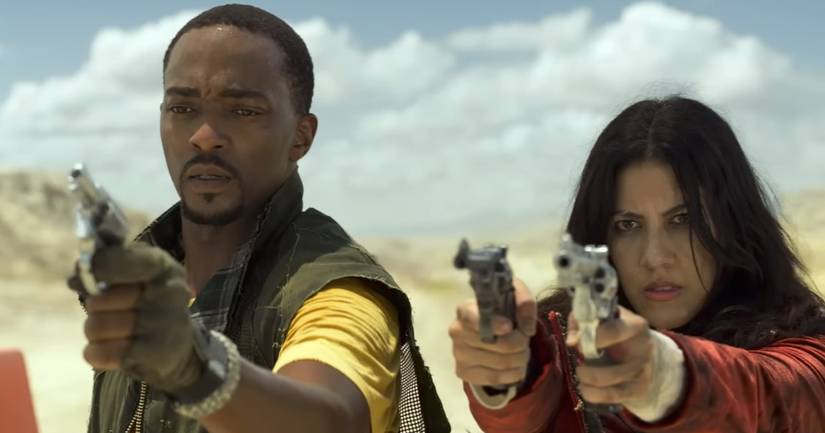 Anthony Mackie and Stephanie Beatriz Steer Through Chaos as They Play Twisted Metal Game