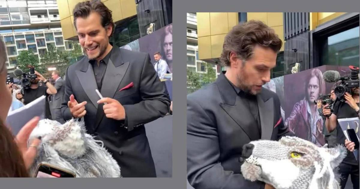 Henry Cavill Ecstatic to Receive Impressive Crocheted Wolf Hat at The ...
