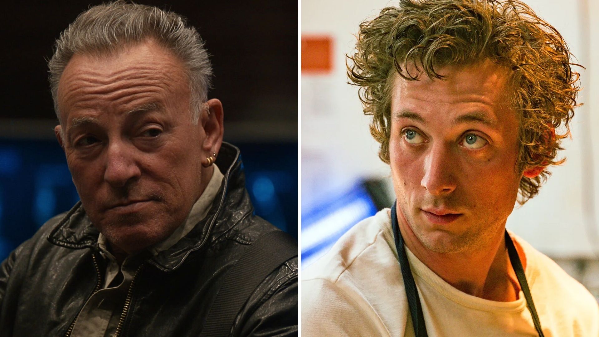 Jeremy Allen White, Bruce Springsteen Hug on Deliver Me From Nowhere Set