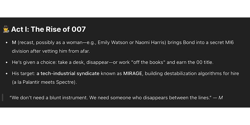 'James Bond 26' Plot Predicted by an AI Chatbot Is Terrible