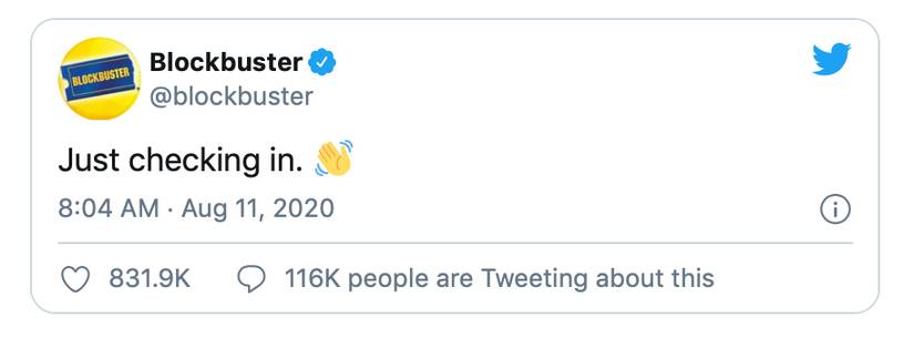 Blockbuster Returns to Twitter After 6 Years Then Immediately Checks ...
