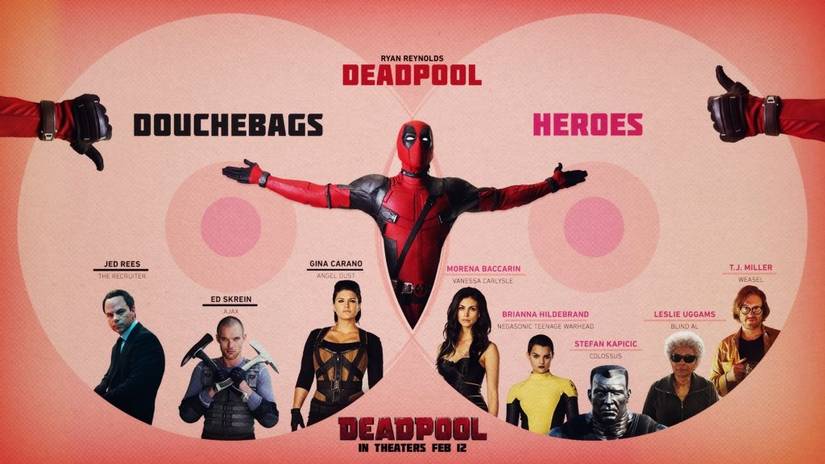Deadpool Infographic Separates the Heroes from the Villains