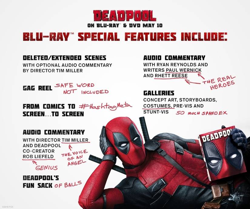 Deadpool Blu-ray Special Features & Cover Art Revealed