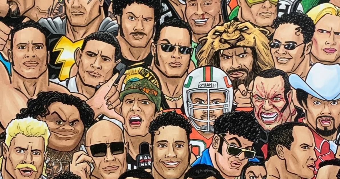 The Rock Shares Wild Fan Art That Combines His Best Characters Into One
