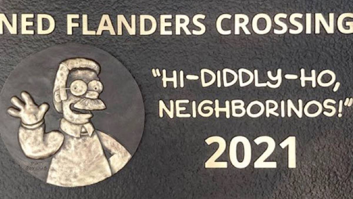 Portland Unveils Ned Flanders Crossing in Honor of The Simpsons