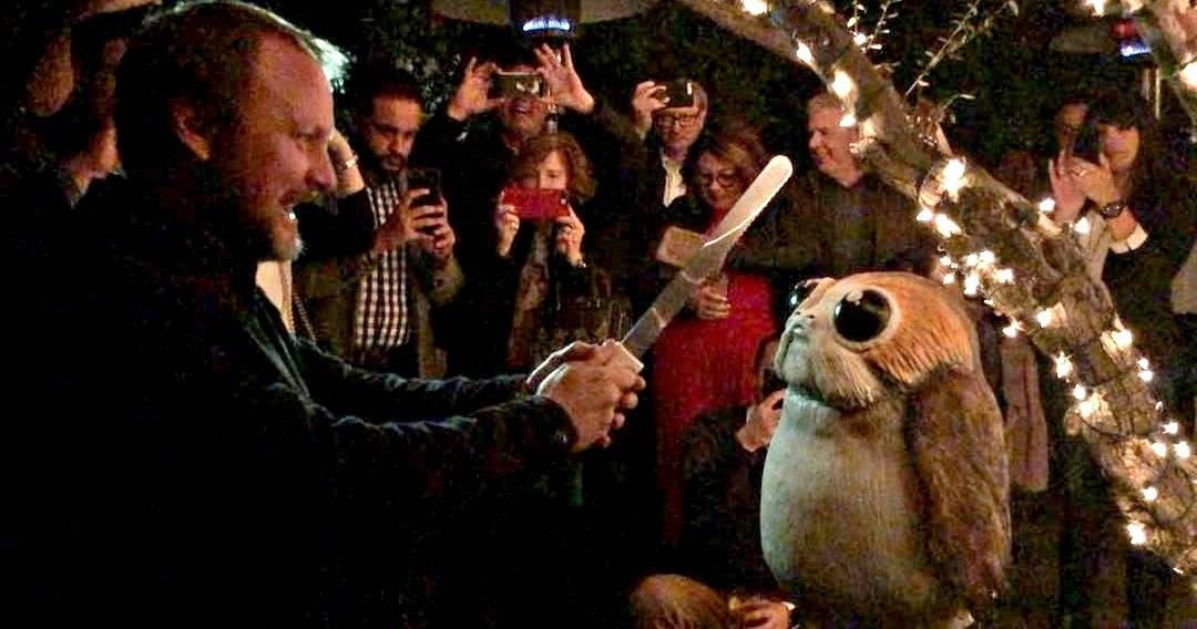 Watch The Last Jedi Director Slice Into a Realistic Porg Cake