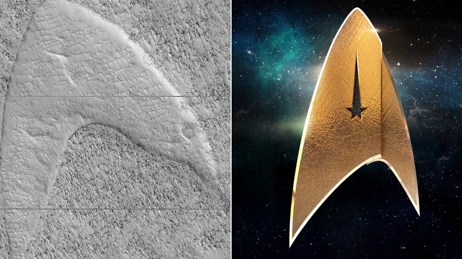 Star Trek Insignia Appears on Mars