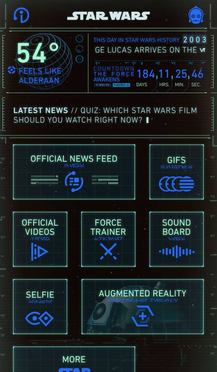 Star Wars App Launches with Jedi Selfies, Lightsaber Training & More