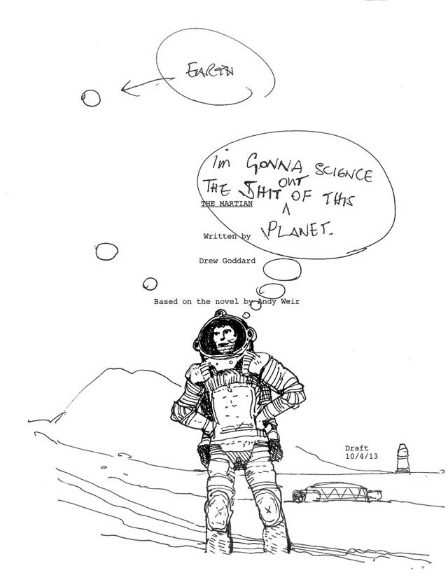 Ridley Scott Sends The Martian Script Page Into Space