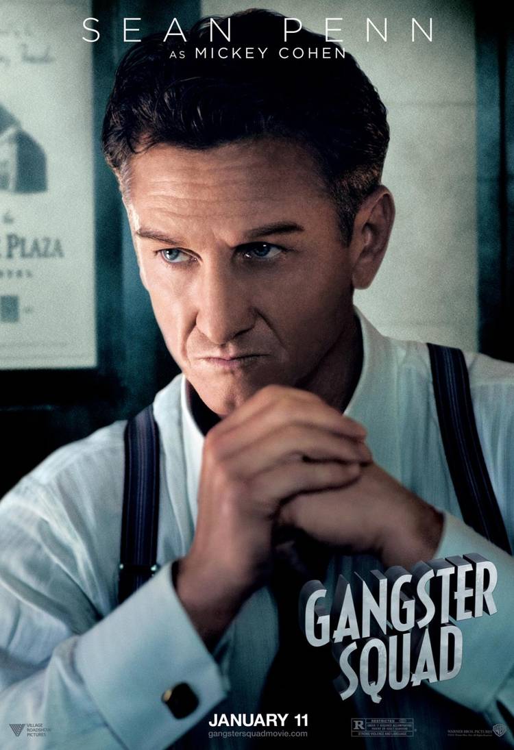 Nine Gangster Squad Character Posters with Nick Nolte and Anthony Mackie