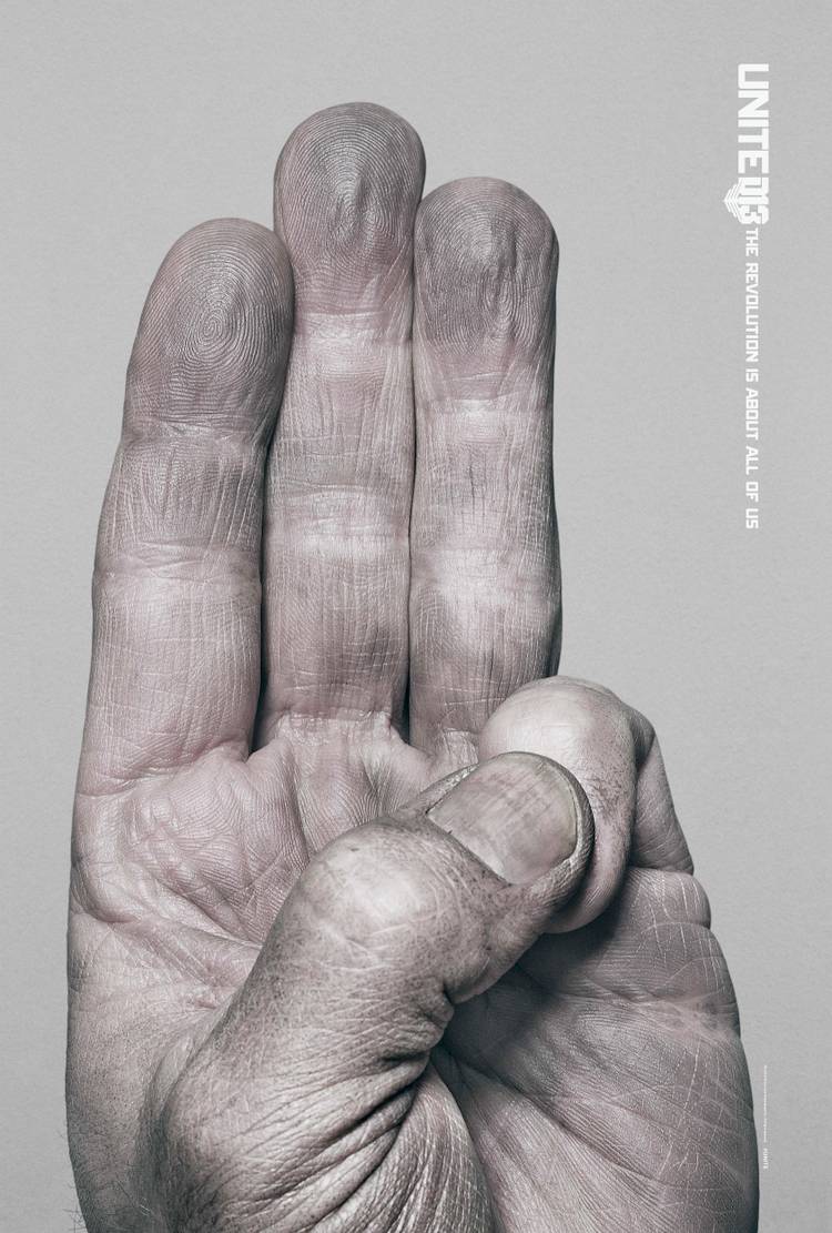 Mockingjay Part 2 Posters Unite the World with 3 Finger Salute