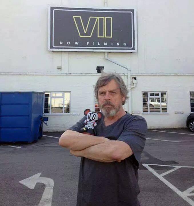 Star Wars 7: Mark Hamill Spotted On Set with VII Logo