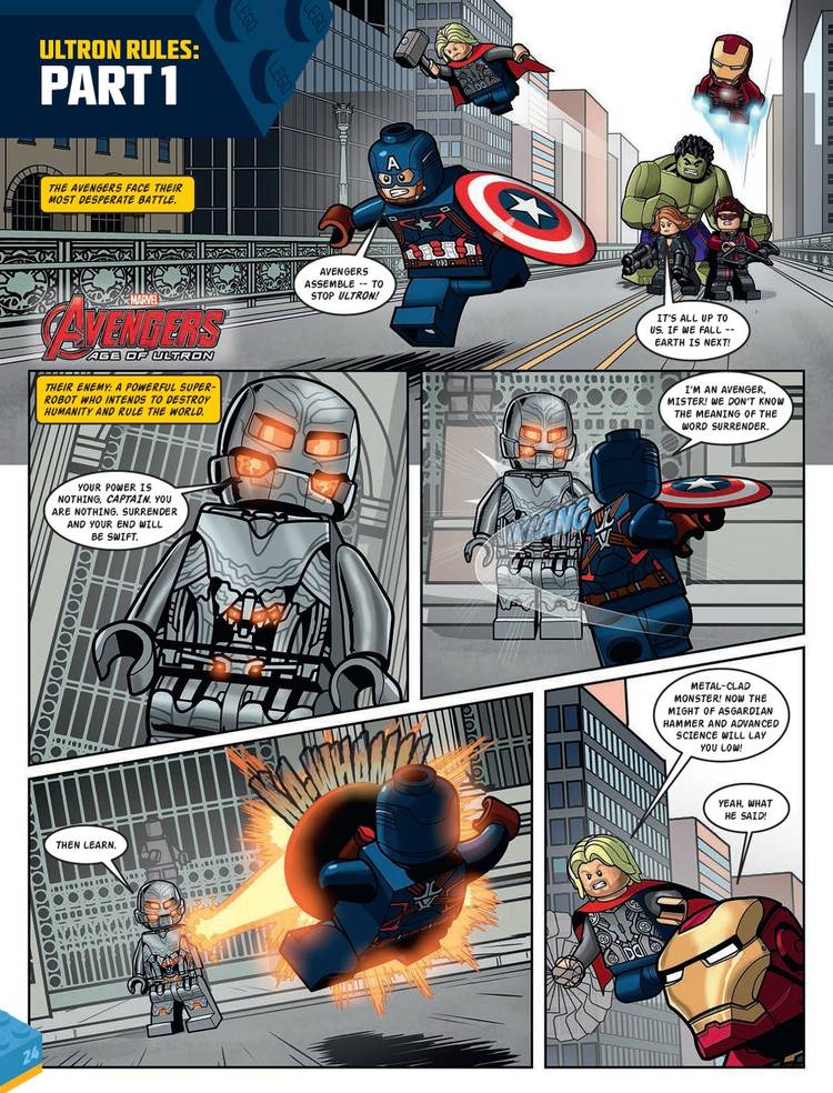 Avengers: Age of Ultron LEGO Comic Shows an Epic Battle