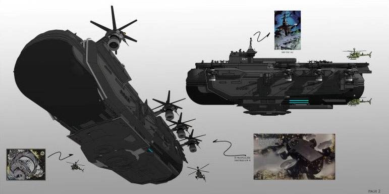 The Avengers Helicarrier Concept Art