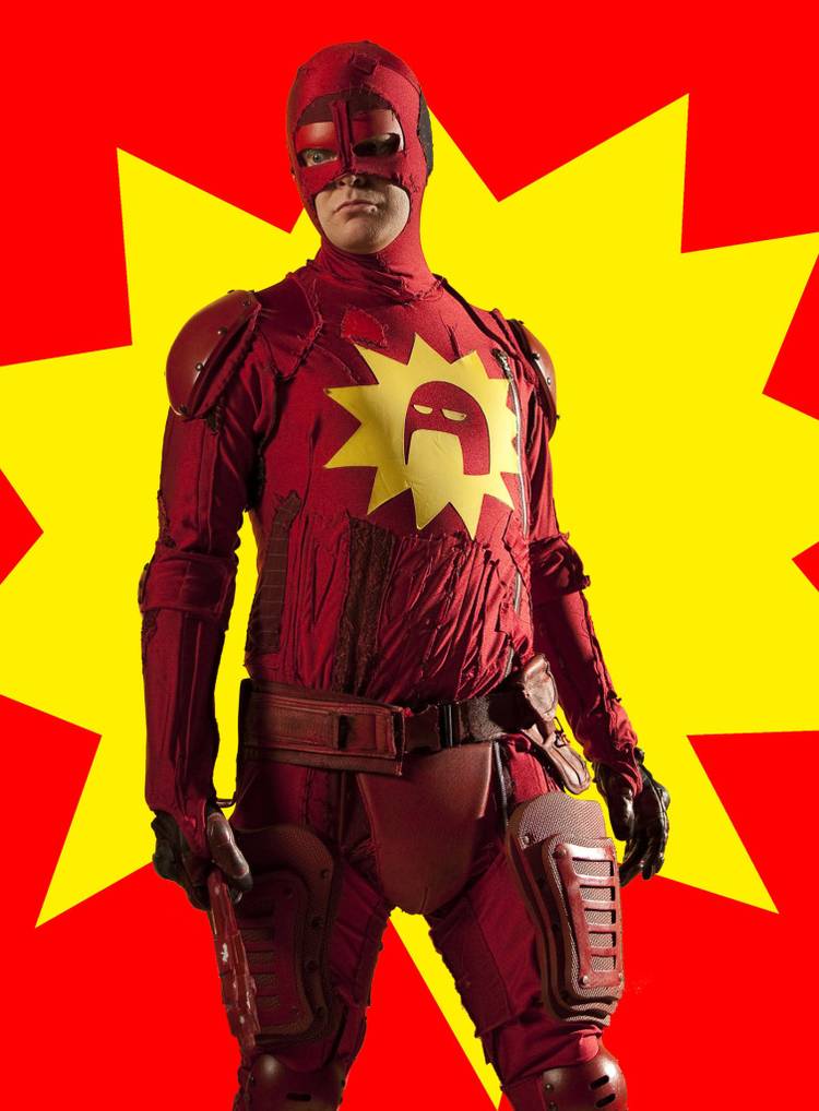Super Photos Featuring Rainn Wilson as Crimson Bolt